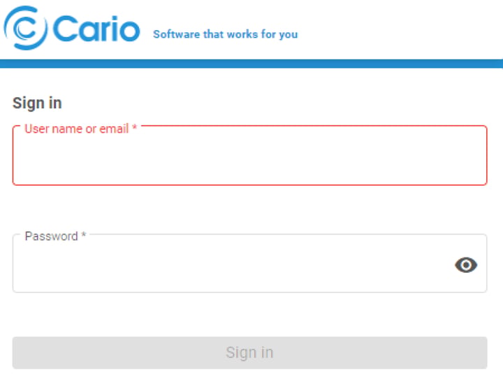 Logging in for the first time