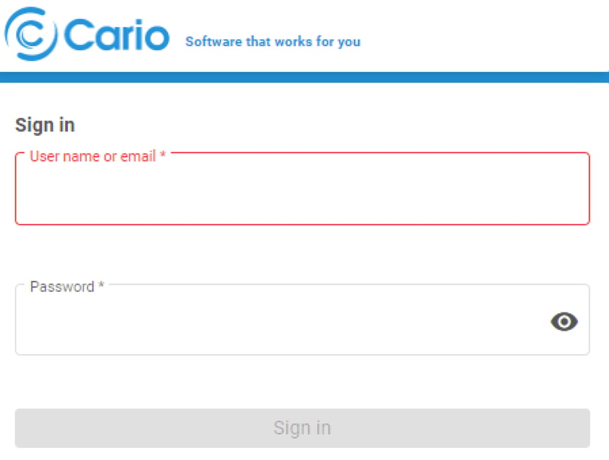 Logging in for the first time